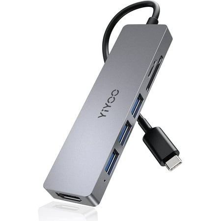 YIYOO USB C HUB 6 in 1, 4K@30Hz HDMI Adapter, Ultra Compact Aluminum ...