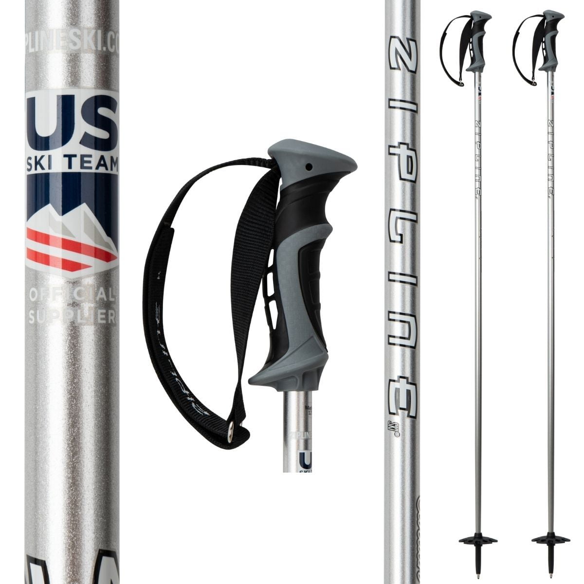 Zipline Blurr 16.0 Graphite Composite Ski Poles - Walmart.com