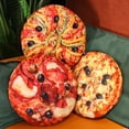 1pcs Pizza Shaped Pillow Funny 3D Round Plush Stuffed Pillow Novelty ...