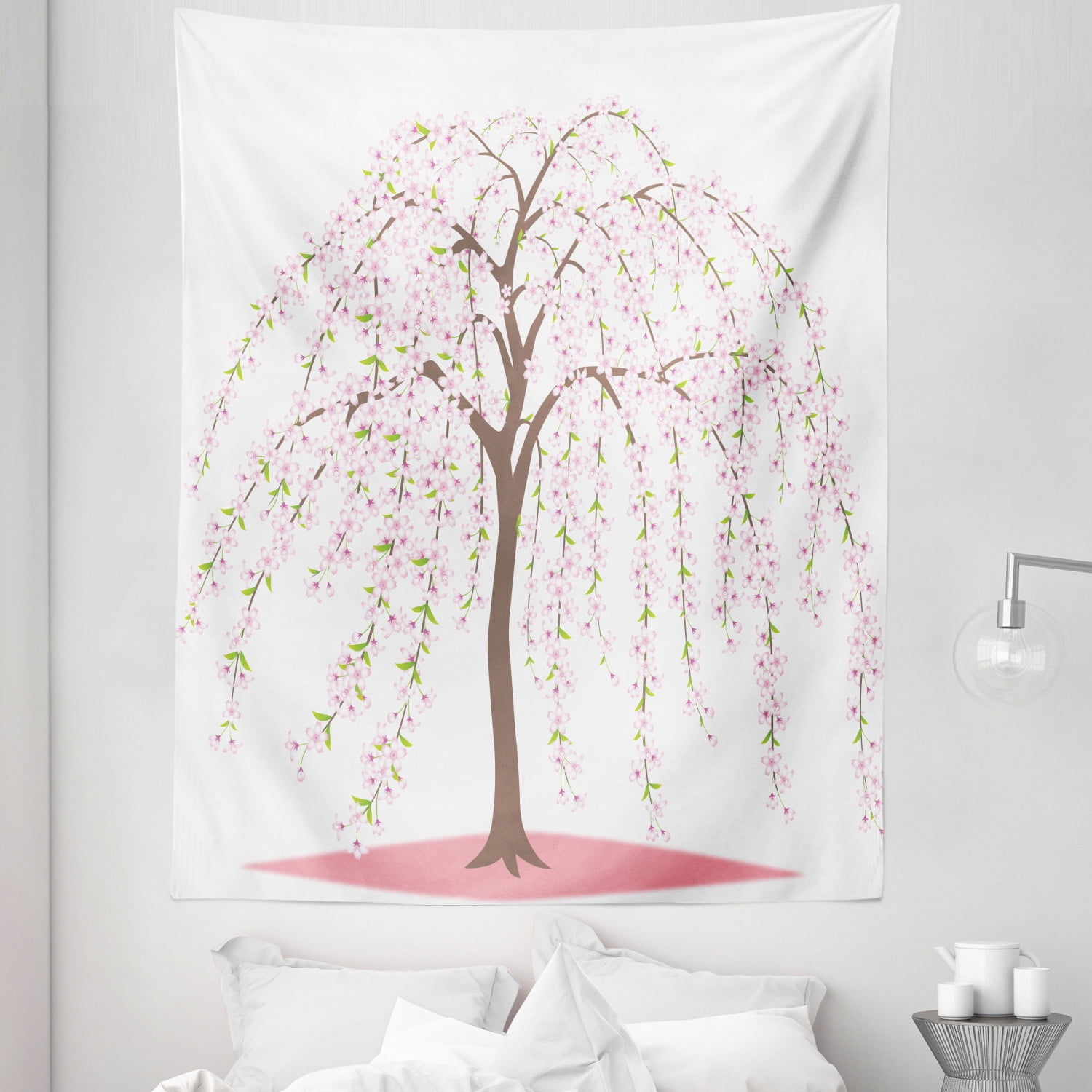 Weeping Flower Tapestry, Traditional Japanese Sakura Tree Burst into ...