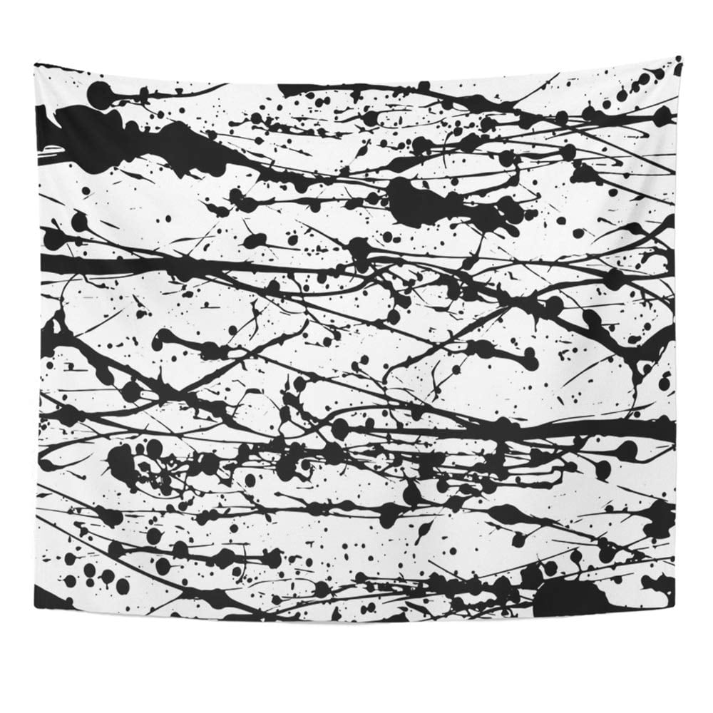 Splatter Paint Art Black And White