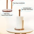 14" Acacia Wooden Paper Towel Holder, 6.7" Large Heavy Base Wooden ...