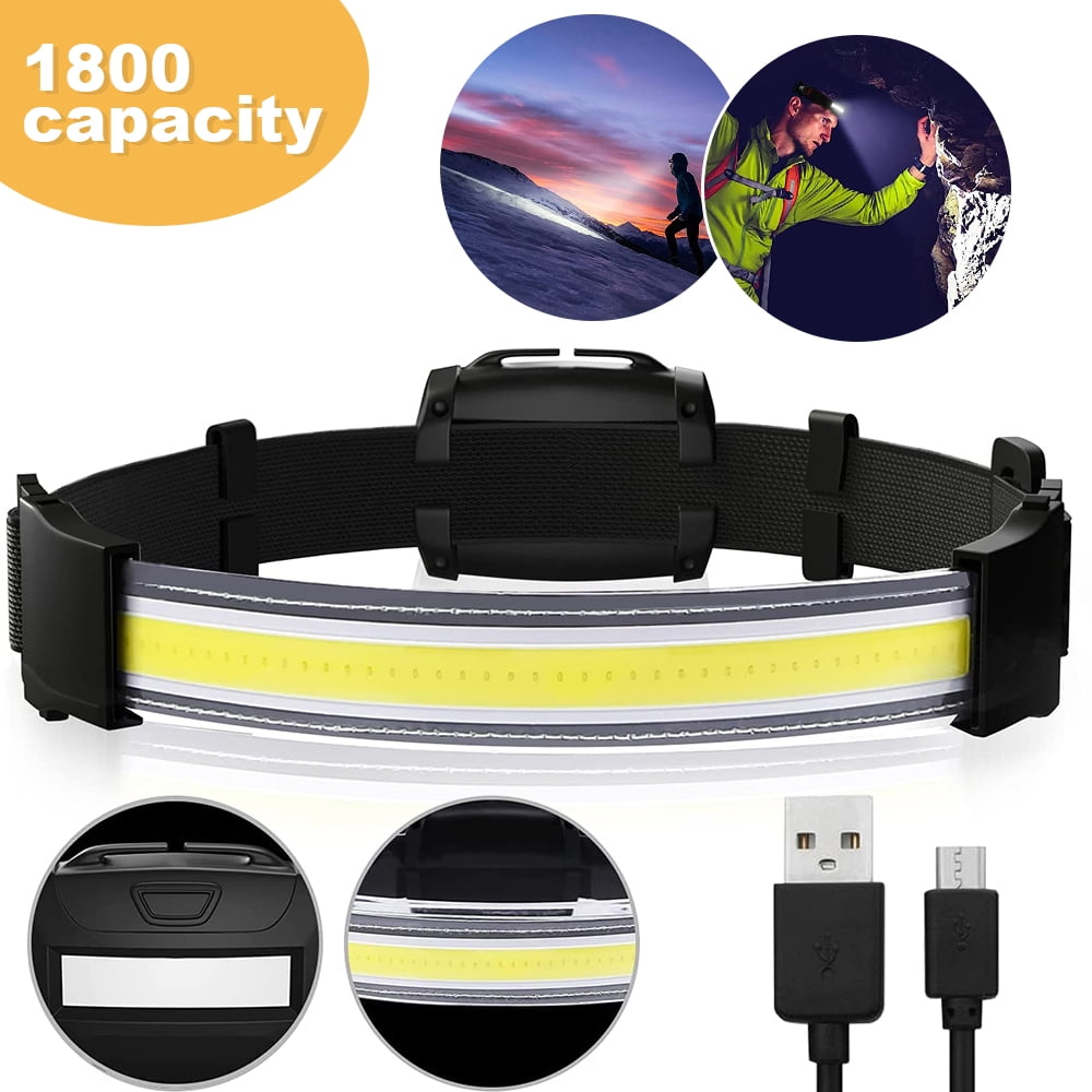 CNKOO LED COB Headlamp Waterproof 3 Modes Mini LED Strip Head Torch ...