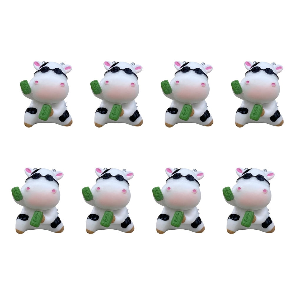 EeaseMX 8 piezas de juguete de simulación de ganado, adorable modelo de ...