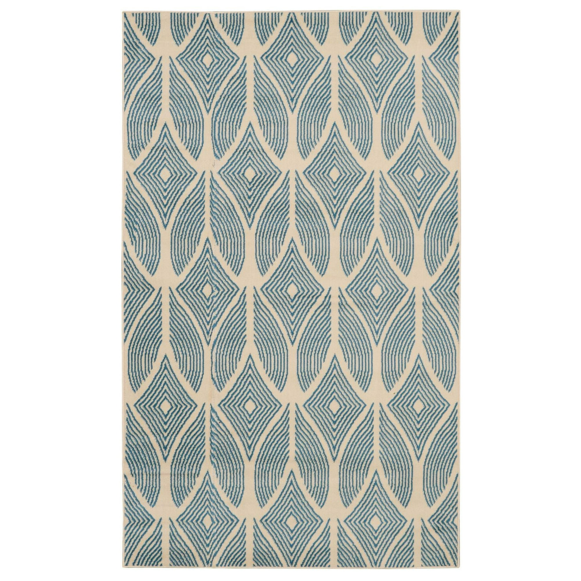 Click here for Linon Capri Henley Bone & Blue 6 5 X 9 3 Area Rug... prices