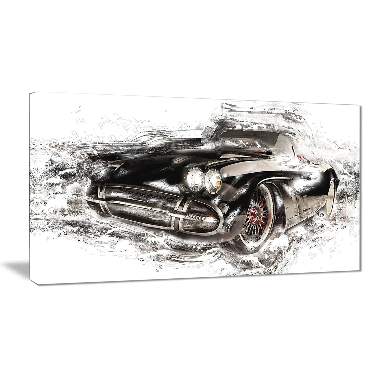 Click here for Designart Design Art Black Convertible Roadster Ca... prices