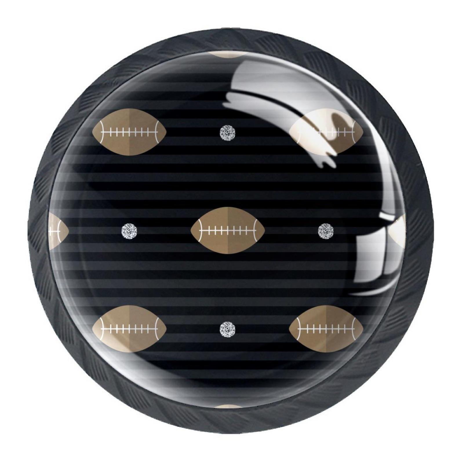 4 Pcs Football Knobs for Kitchen Cabinet Cupboard Dresser Bookcase ...