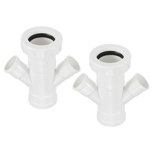 Uxcell PVC Water Pipe 3 Way 40x25mm ID Reducing Y Fitting 3 in 1 ...