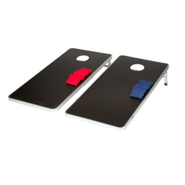 ZENSTYLE 4FT x 2FT Wood Cornhole Bean Bag Toss Game Set with Carry Case ...
