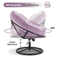 Mcombo Swivel Papasan Chairs with Height Adjustment, Velvet Rocking ...