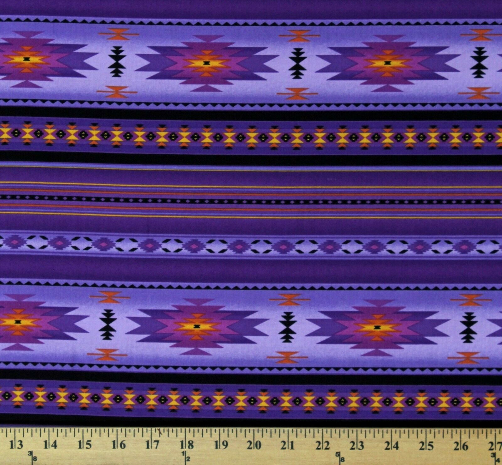 Cotton Southwestern Tuscon Purple Aztec Cotton Fabric Print by the Yard ...
