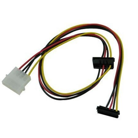 OKGEAR 20 inch 4pin MOLEX Male to Dual 90 Degree Crimping Type SATA 15 ...