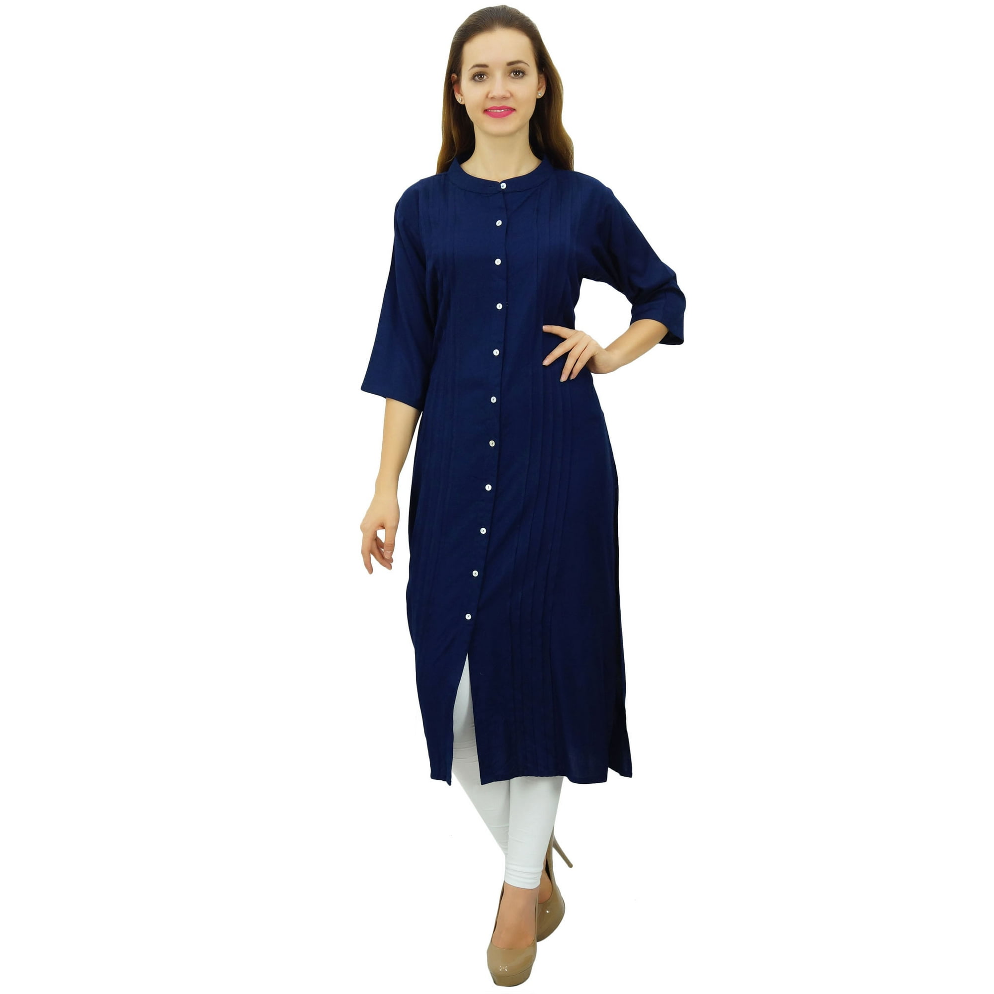 Click here for Bimba Womens Button Down Rayon Kurta Kurti Formal... prices