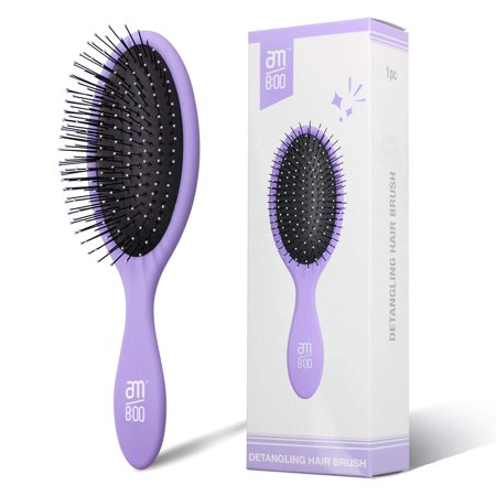 am8:00 Soft Hair Brushes for Women Kids, Purple, Detangler Brush with ...