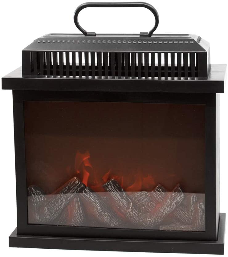 Kurt Adler 11-Inch Battery-Operated LED Fireplace Lantern - Walmart.com