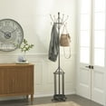 DecMode 19" x 77" Black Metal Coat Rack, 1-Piece - Walmart.com