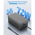 24V 3A 72W AC DC Power Adapter with DC Female Connector for LED Strip ...