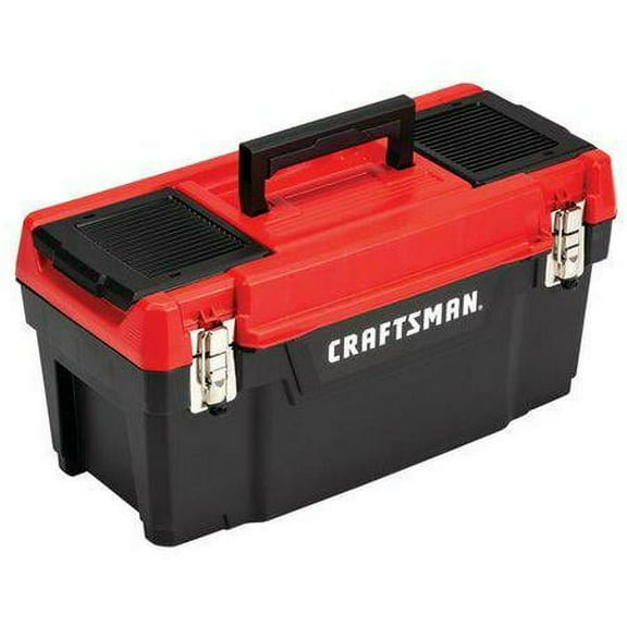 Hyper Tough 22-inch Plastic Toolbox Heavy Duty Storage with Lid ...