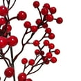 Artificial Red Berry Pick Christmas Holly Berries Stem Faux Plants Foam ...