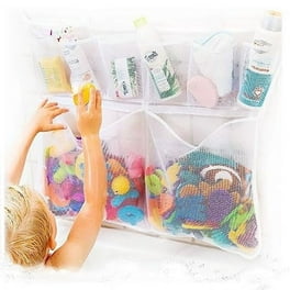 Zendure Really Big Bath Toy Storage for Baby Bath Toys Hanging baby bath toy holder with Suction Adhesive Hooks 30 x23 Mesh Net Shower Caddy for