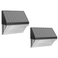 Mainstays 8 Lumen Solar LED Step and Deck Lights, Dusk to Dawn, 2 Pack ...