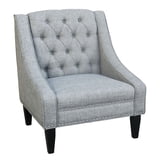Tufted Swoop Arm Accent Chair in Gray - Walmart.com