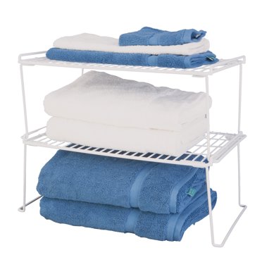 Mainstays Long Stacking Wire Shelf, White - Walmart.com