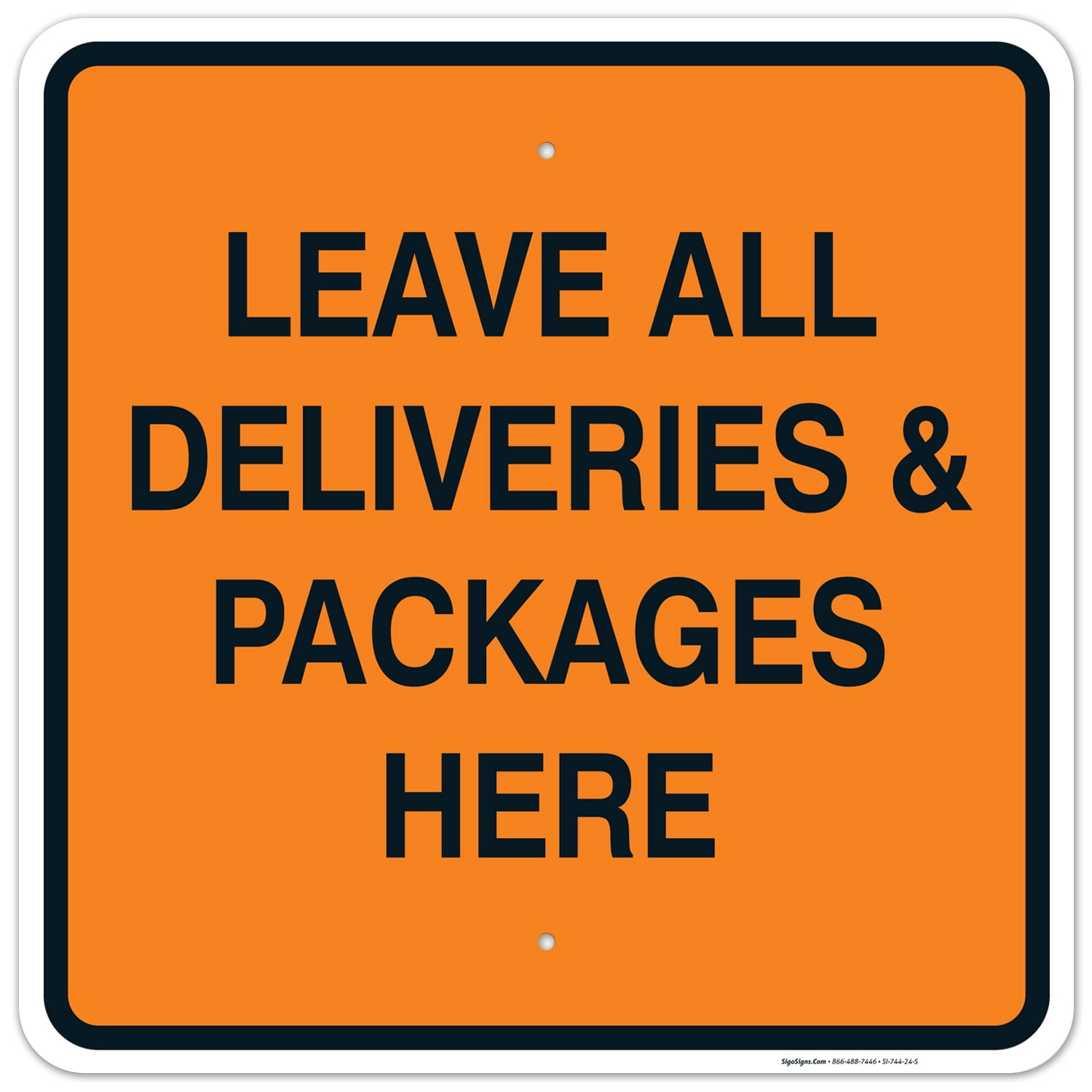 Leave All Deliveries and Packages Here Sign, - Walmart.com