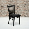 Flash Furniture HERCULES Vertical Back Restaurant Chair, Black, Set of ...