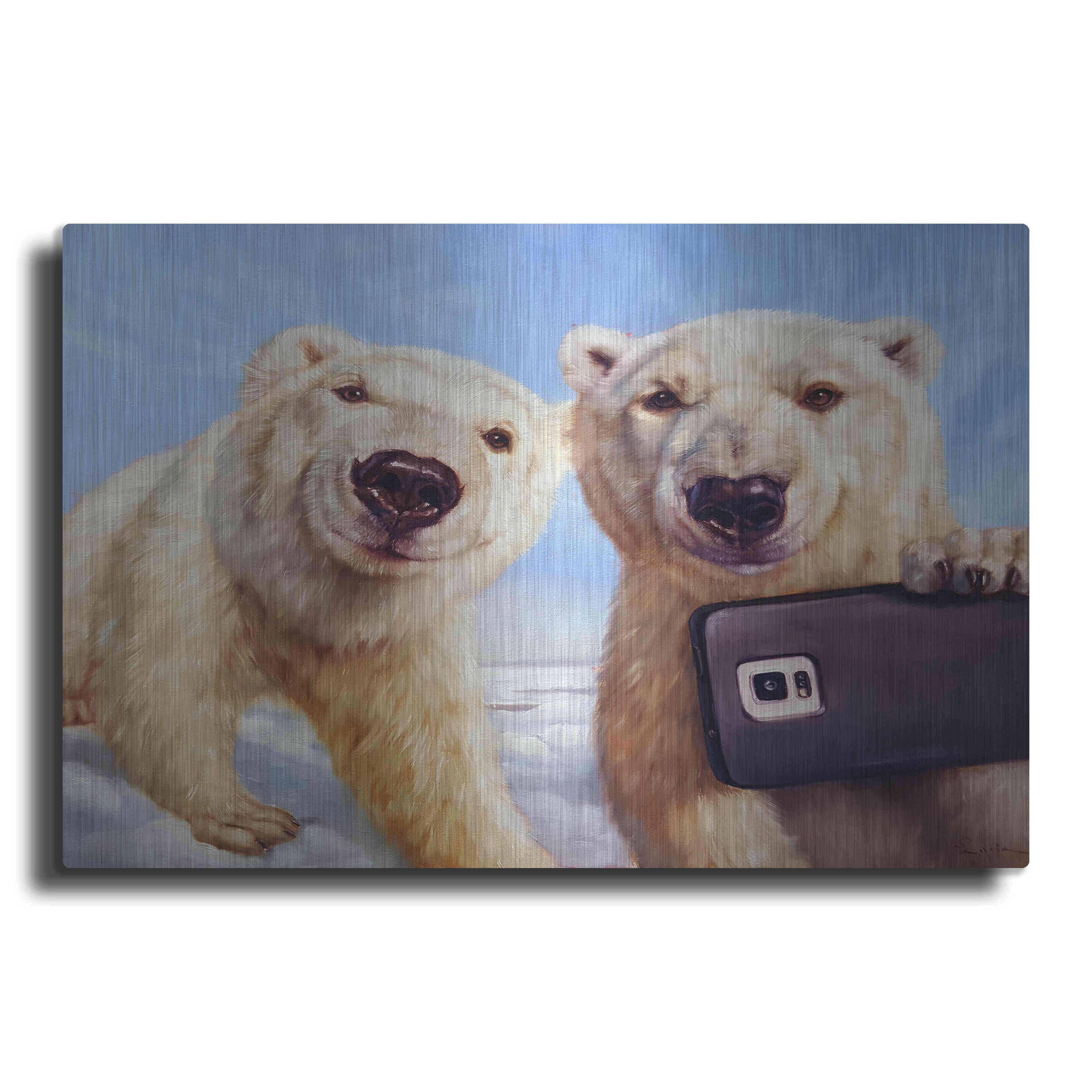 Luxe Metal Art 'Polargram' by Lucia Heffernan, Metal Wall Art, 24"x16 ...