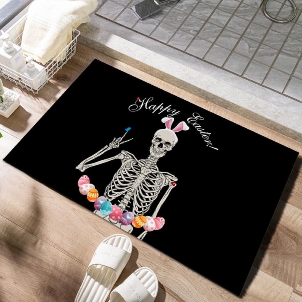 Easter Bunny Gnome Door Mats, Spring Cute Rabbit Floor Rug Outdoor ...