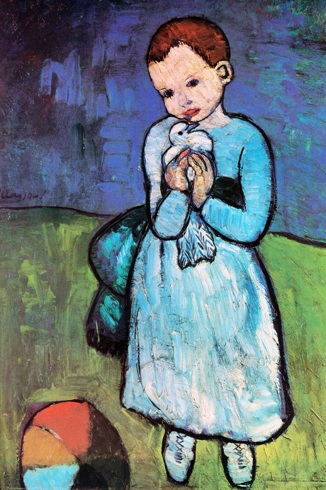Child Holding A Dove-Picasso - CANVAS OR PRINT WALL ART - Walmart.com ...