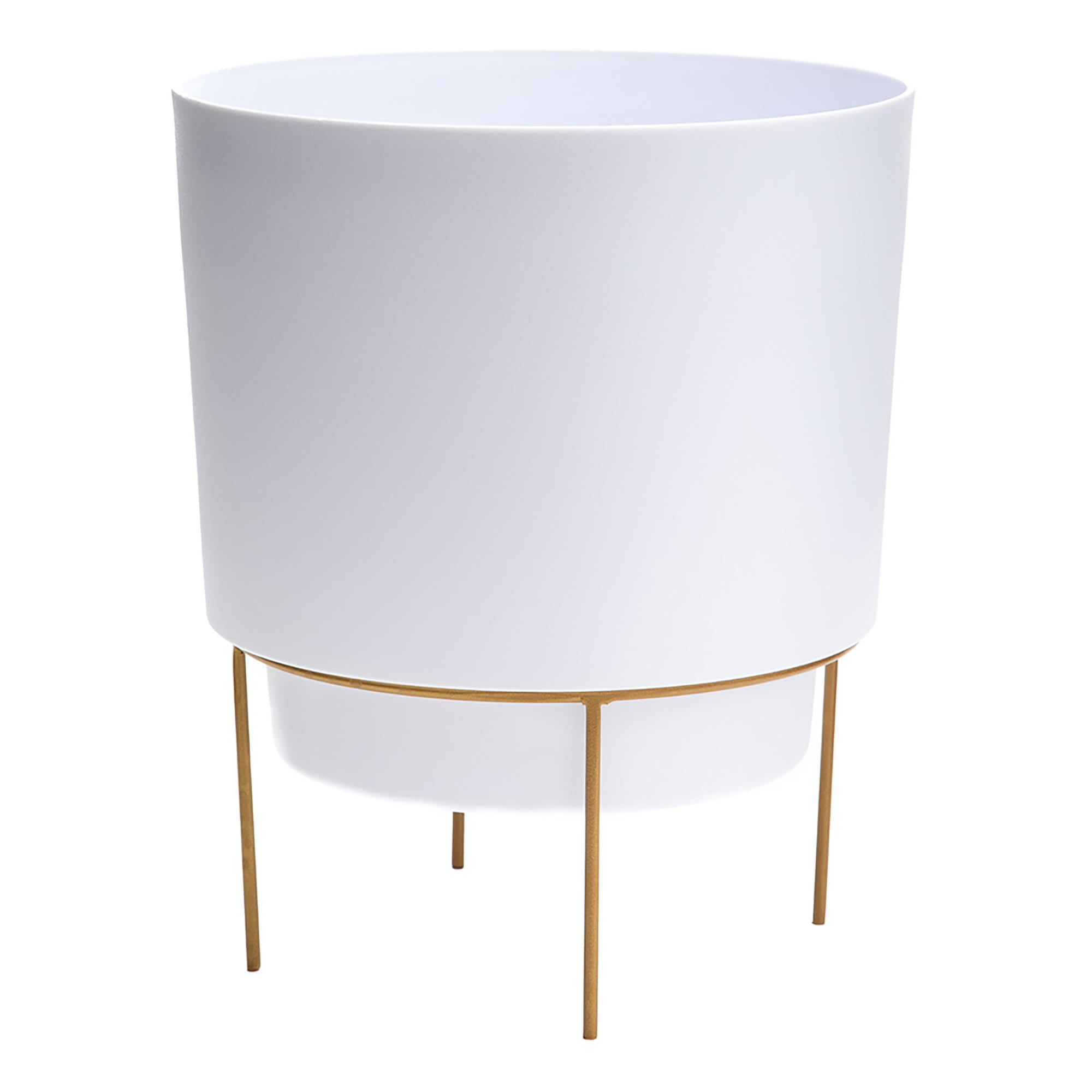 Bloem 6-in Hopson Modern Round Planter with Gold Metal Stand - Casper ...