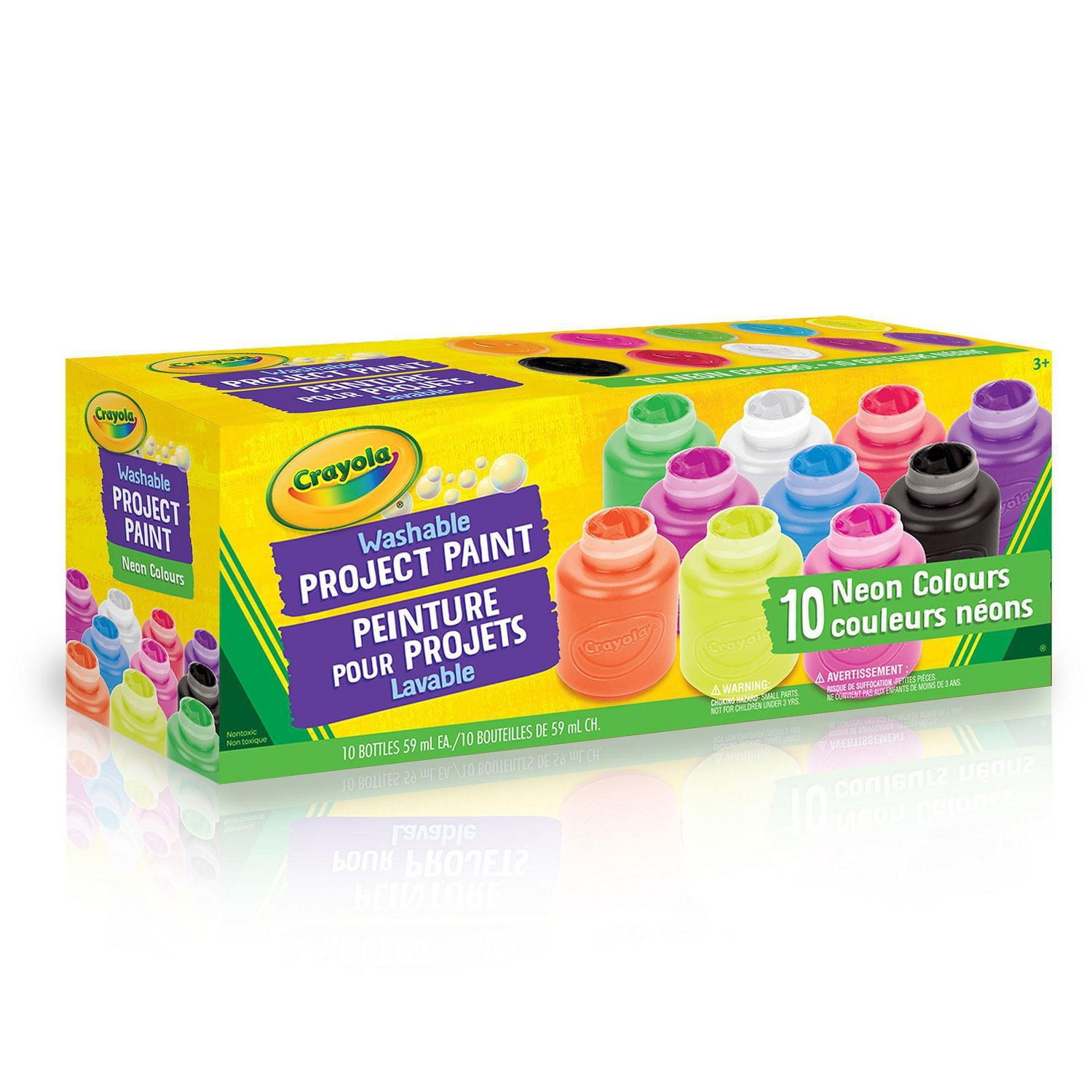 Crayola Neon Washable Project Paint, 10 Count, 10 Paint Jars - Walmart.ca