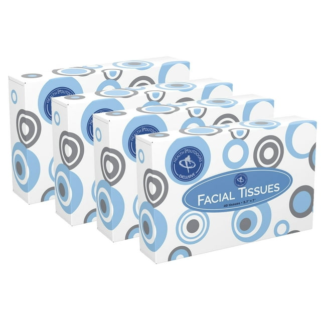 Facial Tissues [Home and Business] 40 Count Box Standard 2-ply Tissue ...