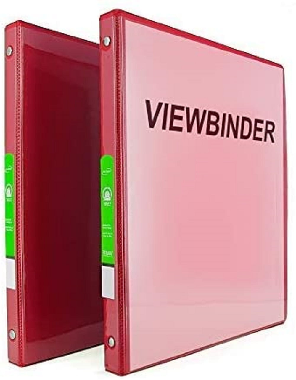 3 Ring View Binder 1/2 Inch with 2 Pockets -Burgundy (2 Pack) by Emraw ...