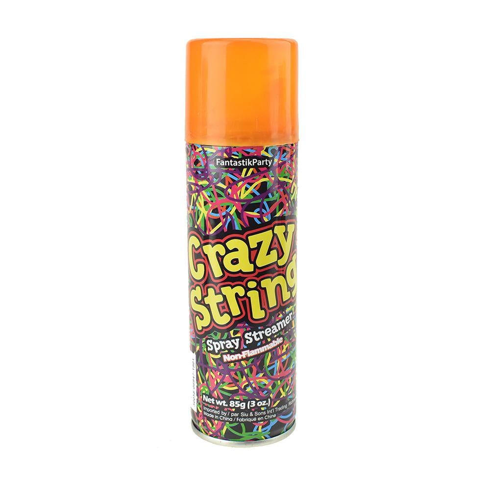 Crazy Party Silly String Spray Favor, 6-1/4-Inch, 3-oz, Non-Flammable ...