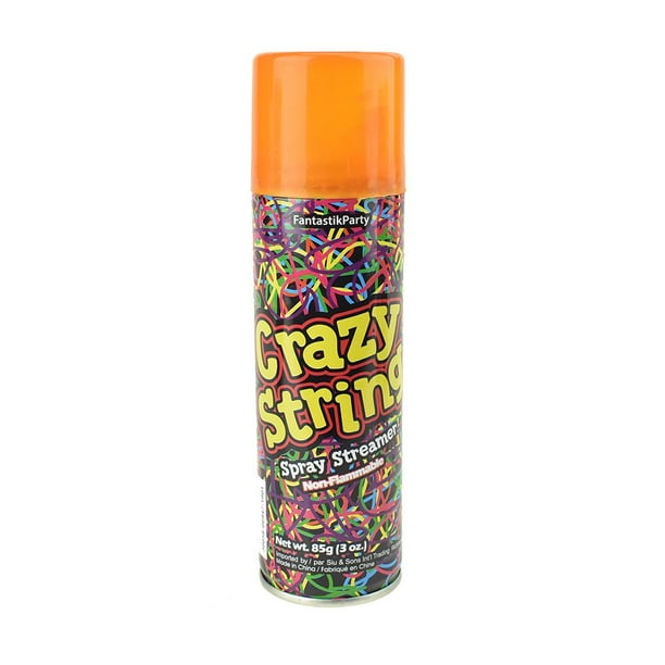Crazy Party Silly String Spray, 6-1/4-Inch, 3-oz, Orange - Walmart.com ...