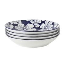 Gibson Home Heritage Sky 4-Piece Pasta Bowl Set, 8 Inch Round Stoneware ...