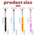 4 Pcs Gel Nail Brush French Gel Acrylic Nail Art Brush with Dotting ...