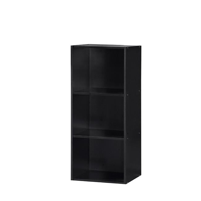 3 Shelf Bookcase-Black - Walmart.com
