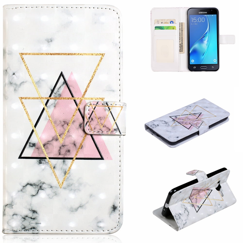 Galaxy J3 / J3 V Case, Galaxy Sky Case, Allytech 3D Emboss PU Leather ...