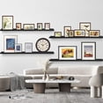 Picture Shelves for Wall,Long Floating Ledge,Narrow Large Wood Rustic ...