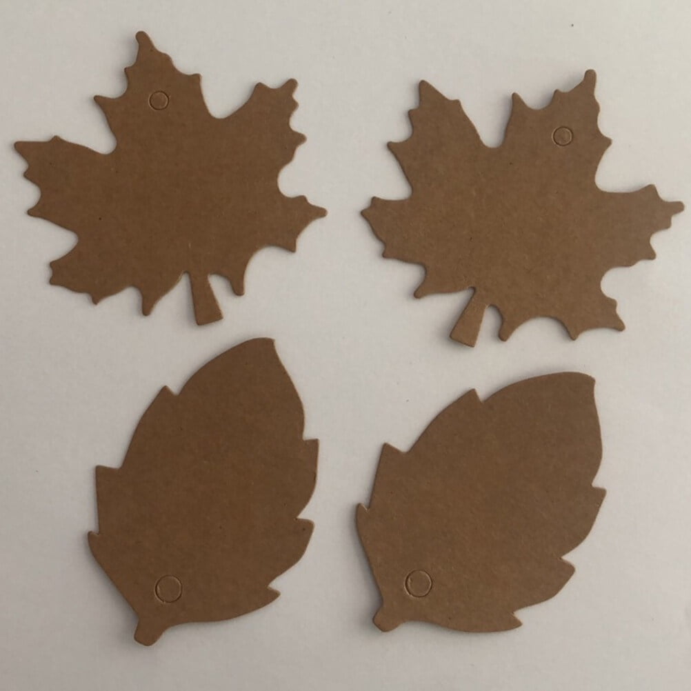 CRAFTHROU 100 Pcs Brown Kraft Tags Pre-punched Holes for Student Word ...