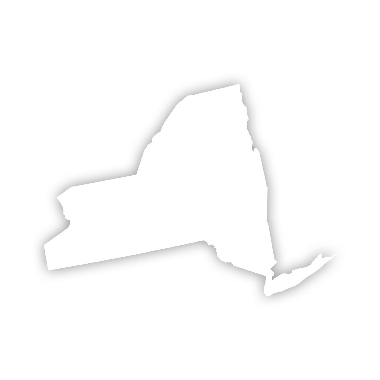 New York Shaped Sticker Decal Die Cut - Self Adhesive Vinyl - Weatherproof - Made in USA - Many ...
