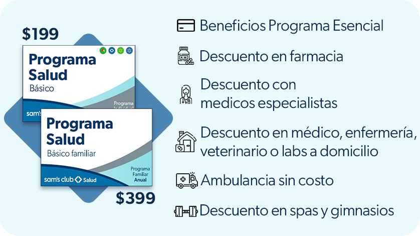 Productos de Membresía de Salud a precio de socio | Sam's Club en línea