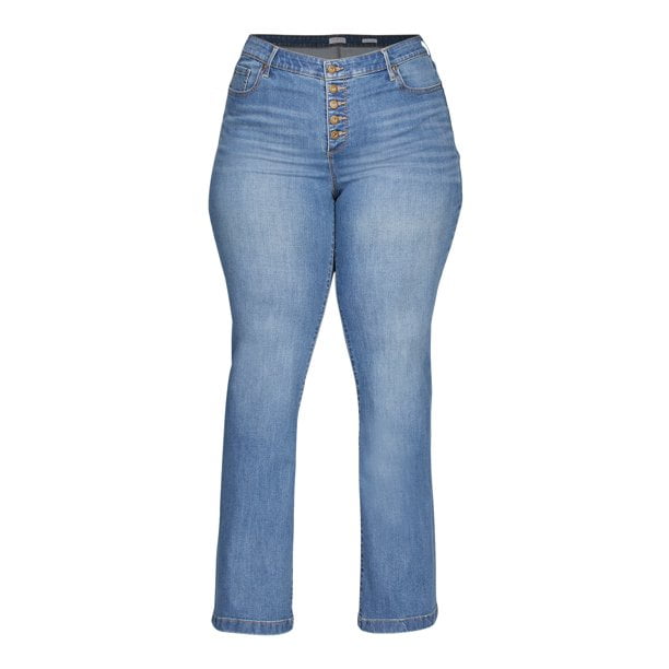 Plus Size Bootcut Jeans in Womens Plus Jeans - Walmart.com