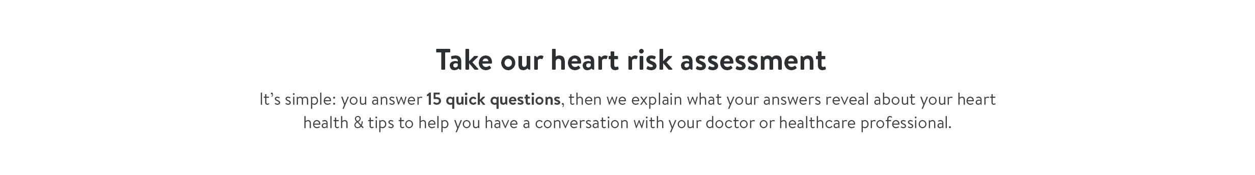 Check Your Heart Risks - Walmart.com