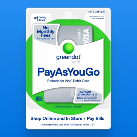 Green Dot Prepaid Visa Card - Walmart.com