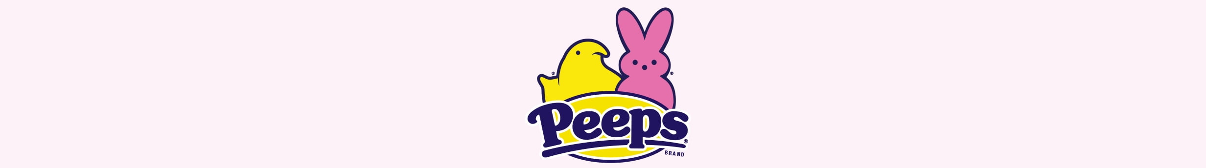 The Peeps Logo with a soft pink background.